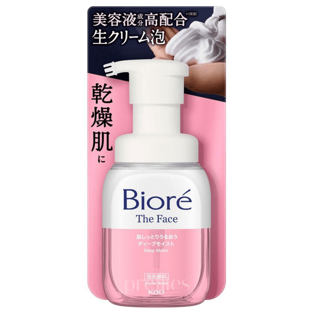 BIORE The Face Foaming Facial Wash (Deep Moist) 200ml (Pink) - Pretties ...