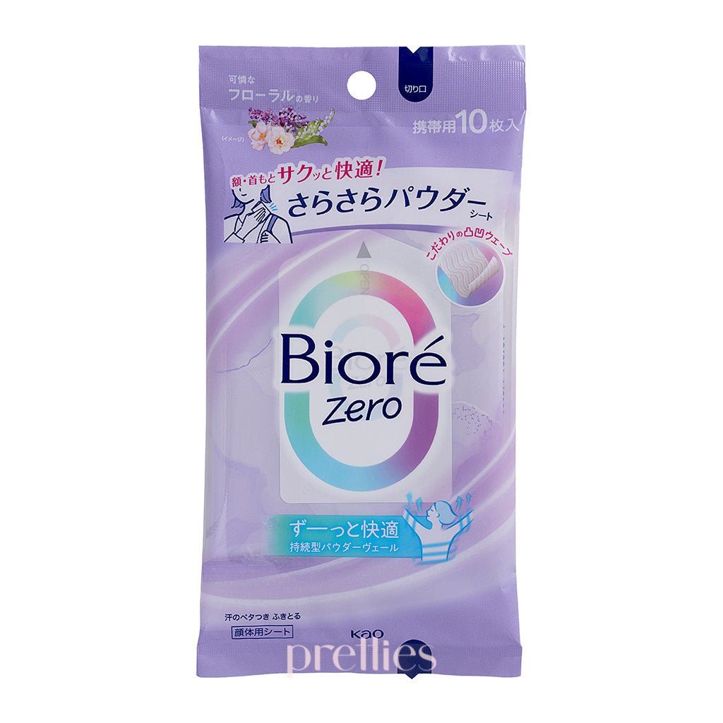 BIORE Zero 爽身去汗香體紙 10枚 (便攜裝) (花香-紫) — Pretties.com.hk