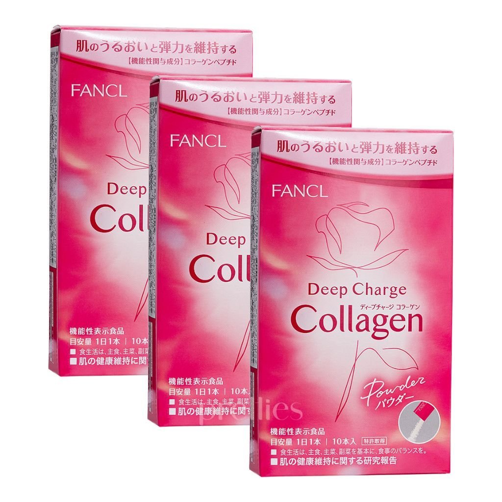 FANCL HTC Deep Charge Collagen Powder 10 Packets/Box x3packs - Pretties ...