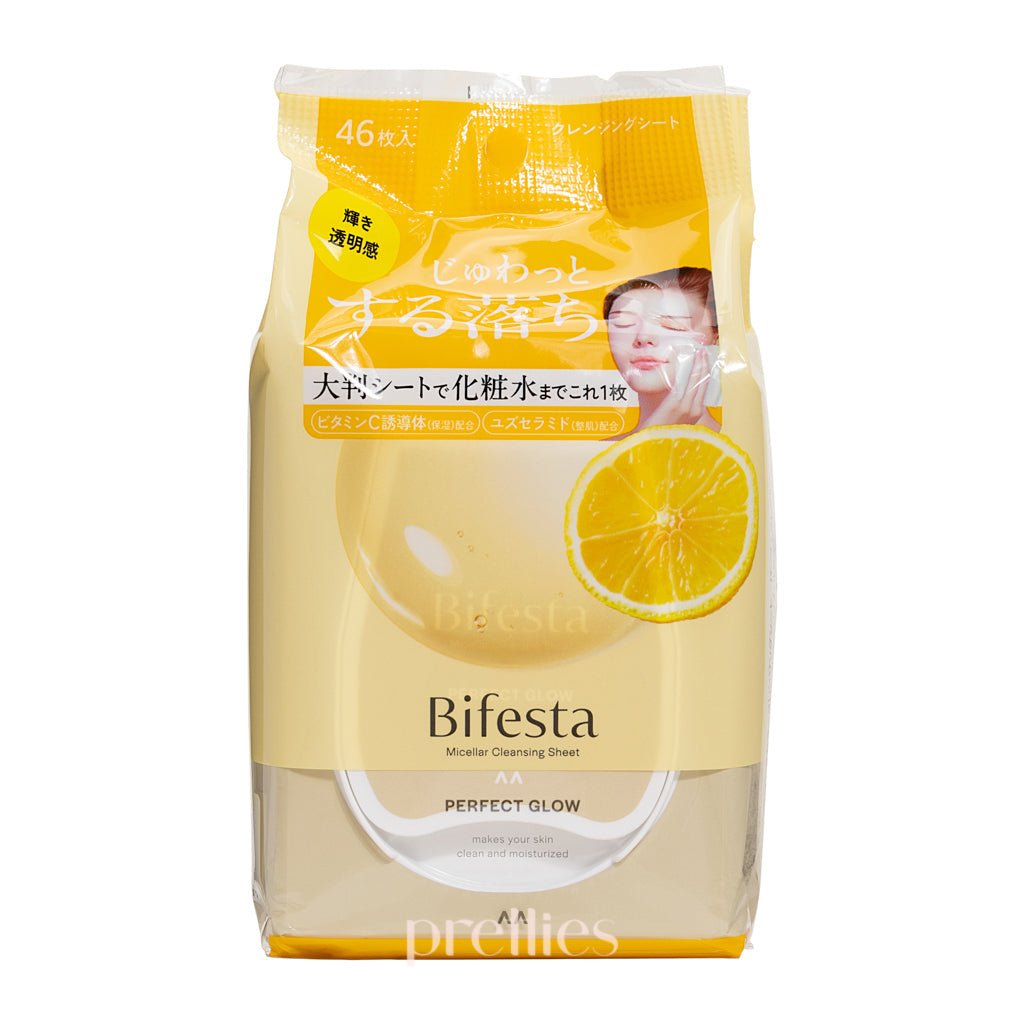 Mandom Bifesta Micellar Cleansing Sheet (Perfect Glow) 46pcs — Pretties.com.hk