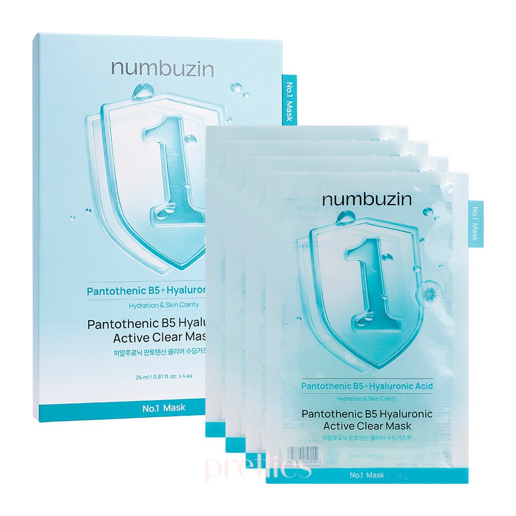 Numbuzin No.1 Pantothenic B5 Hyaluronic Active Clear Mask Sheet 4pcs/B — Pretties.com.hk