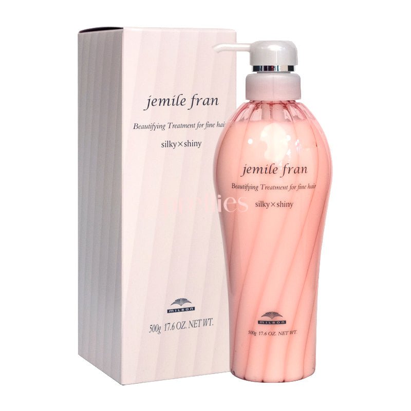 Milbon Jemile Fran Silky x Shiny Treatment 500g (Pink) – Pretties.com.hk