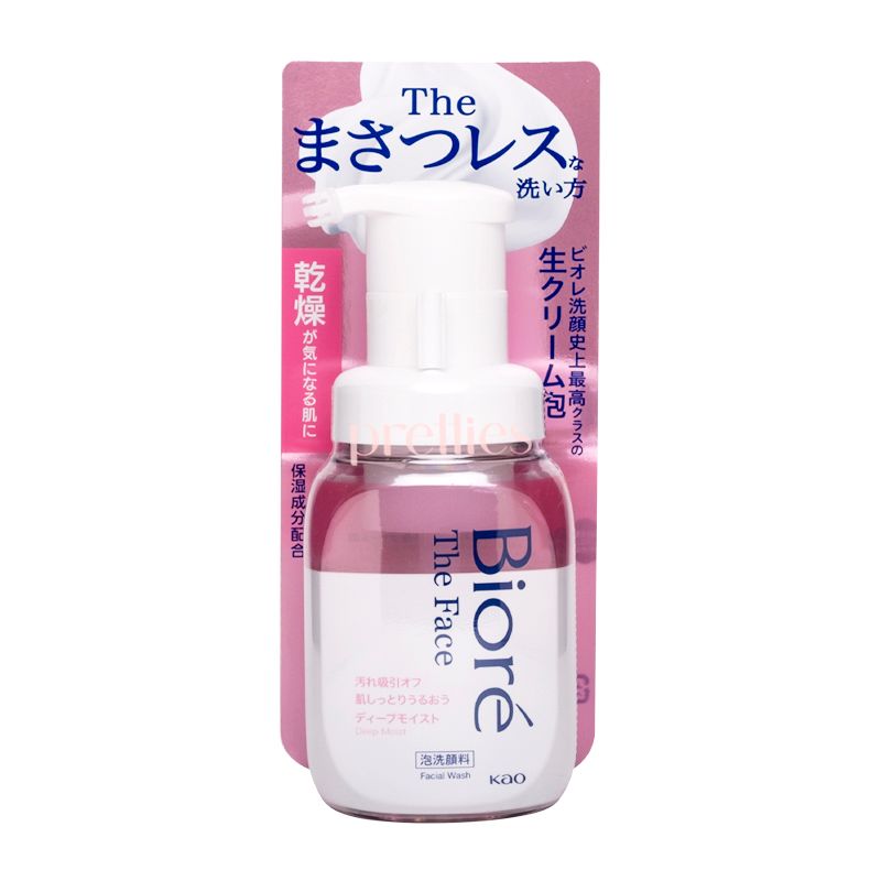 BIORE The Face Foaming Facial Wash (Deep Moist) 200ml (Pink) — Pretties ...